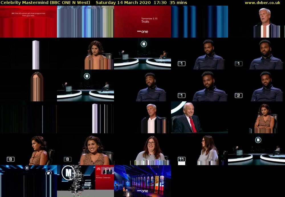 Celebrity Mastermind (BBC ONE) - 2020-03-14-1730
