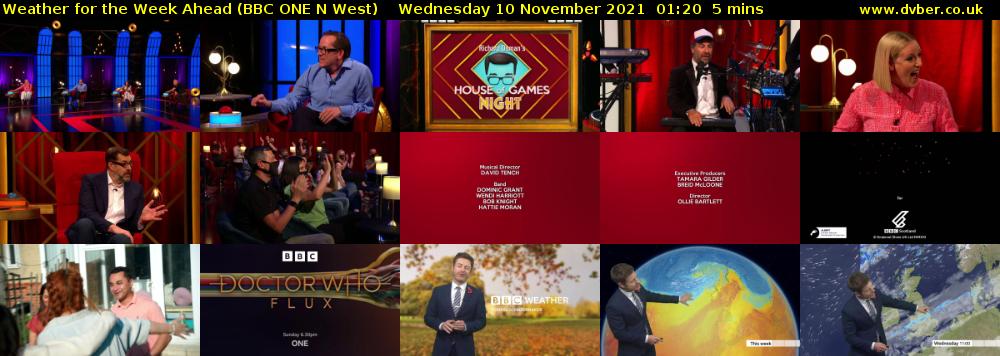 Weather for the Week Ahead (BBC ONE) - 2021-11-10-0120