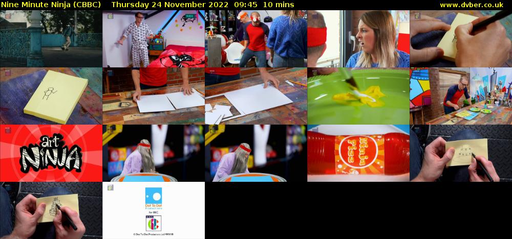 Nine Minute Ninja (CBBC) - 2022-11-24-0945