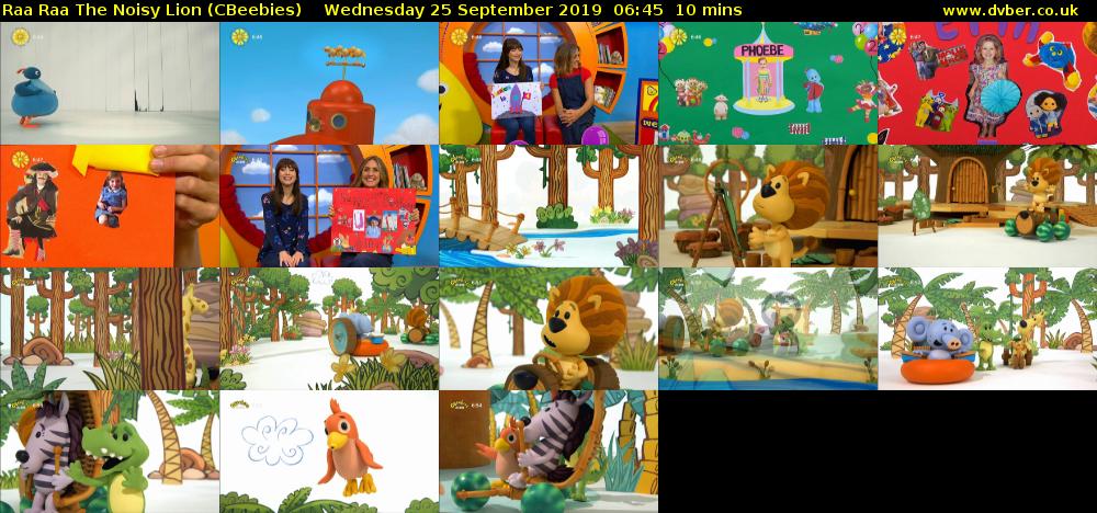 Raa Raa the Noisy Lion (CBeebies) - 2019-09-25-0645