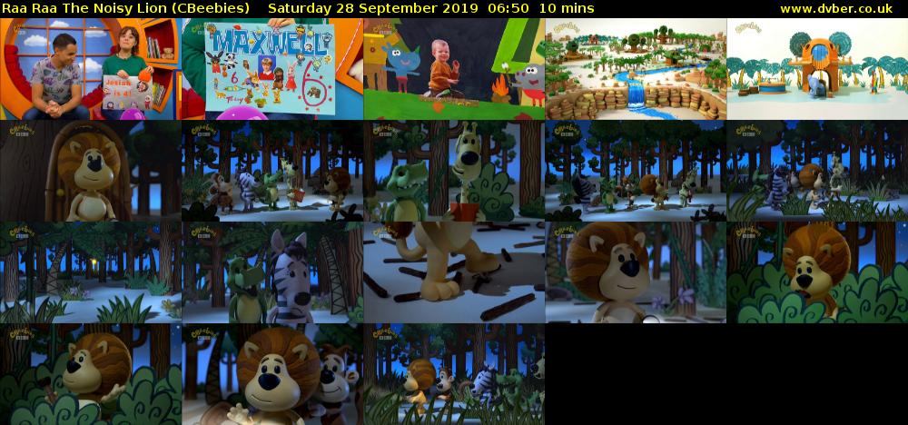 Raa Raa the Noisy Lion (CBeebies) - 2019-09-28-0650