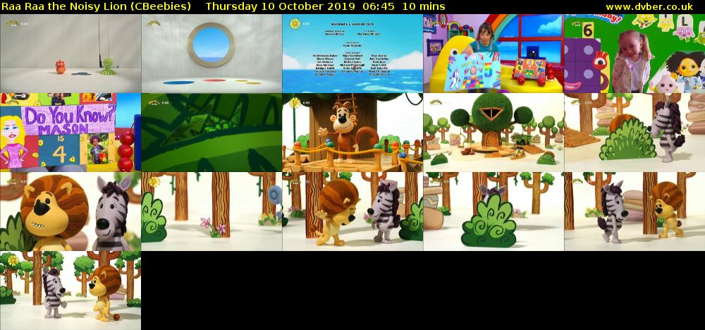 Raa Raa the Noisy Lion (CBeebies) - 2019-10-10-0645