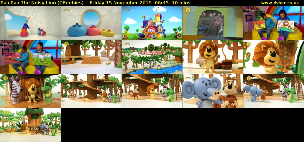Raa Raa the Noisy Lion (CBeebies) - 2019-11-15-0645