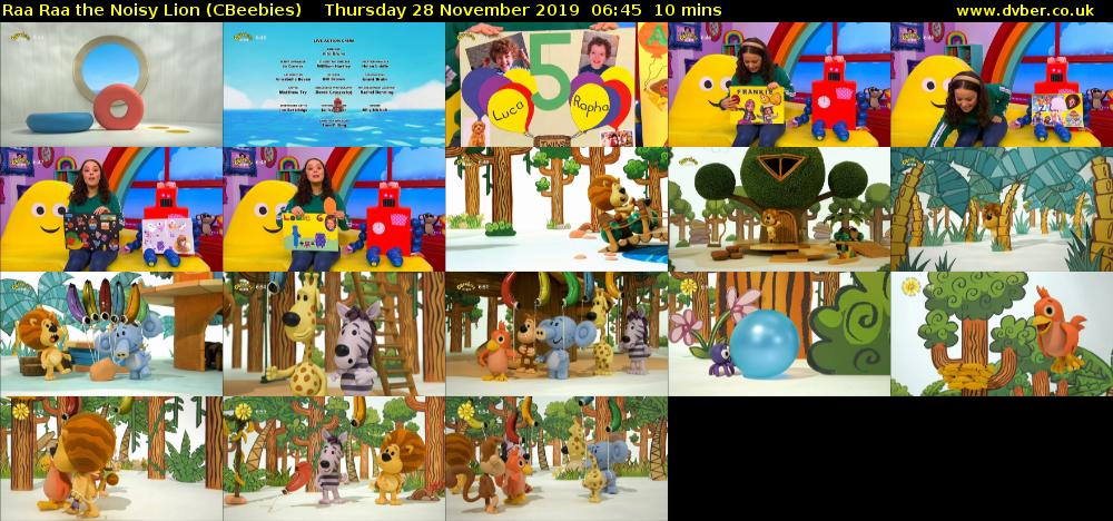 Raa Raa the Noisy Lion (CBeebies) - 2019-11-28-0645