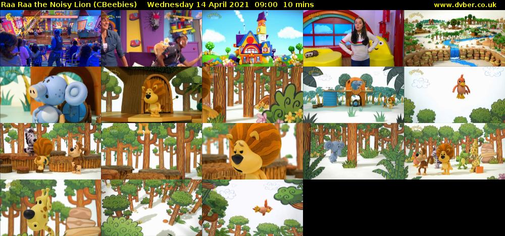 Raa Raa the Noisy Lion (CBeebies) - 2021-04-14-0900