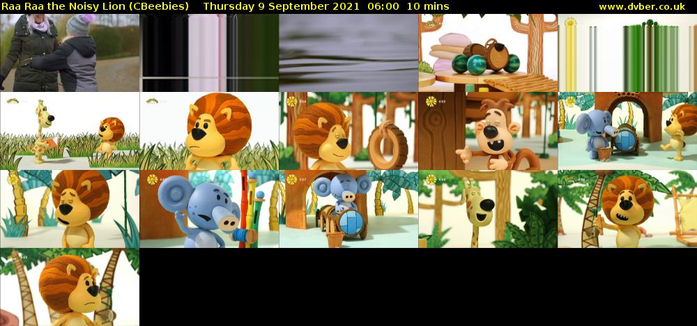 Raa Raa the Noisy Lion (CBeebies) - 2021-09-09-0600