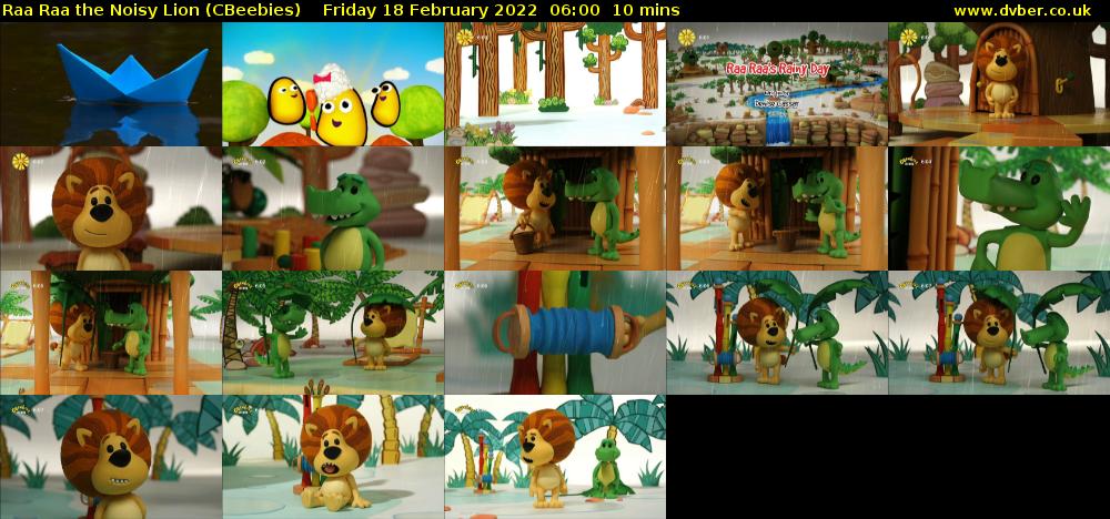 Raa Raa the Noisy Lion (CBeebies) - 2022-02-18-0600