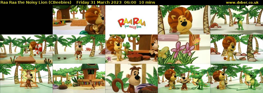 Raa Raa the Noisy Lion (CBeebies) - 2023-03-31-0600