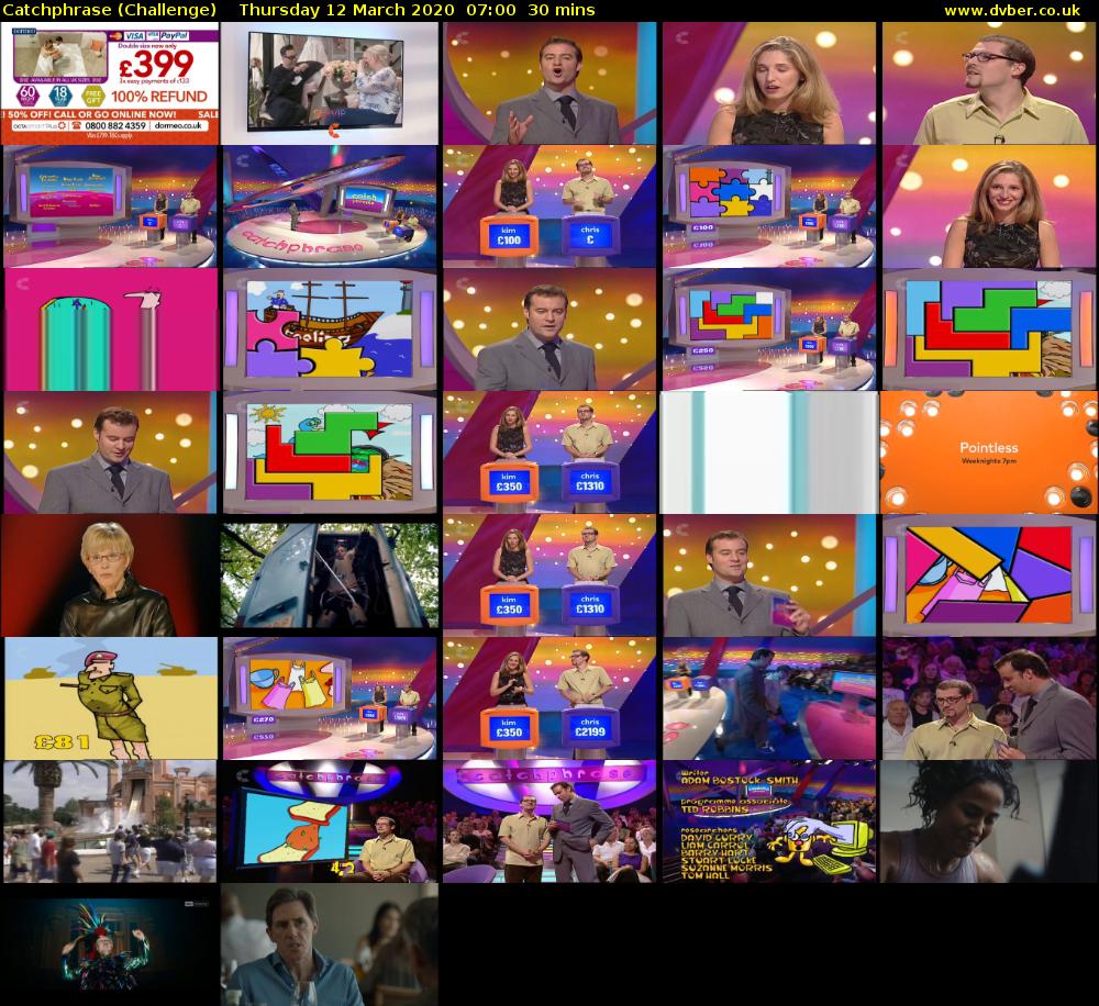 Catchphrase (Challenge) - 2020-03-12-0700