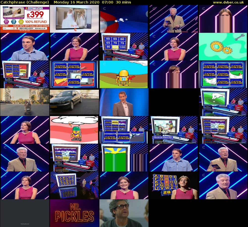 Catchphrase (Challenge) - 2020-03-16-0700