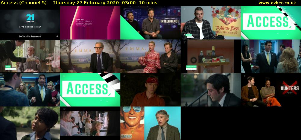 Access (Channel 5 HD) - 2020-02-27-0300