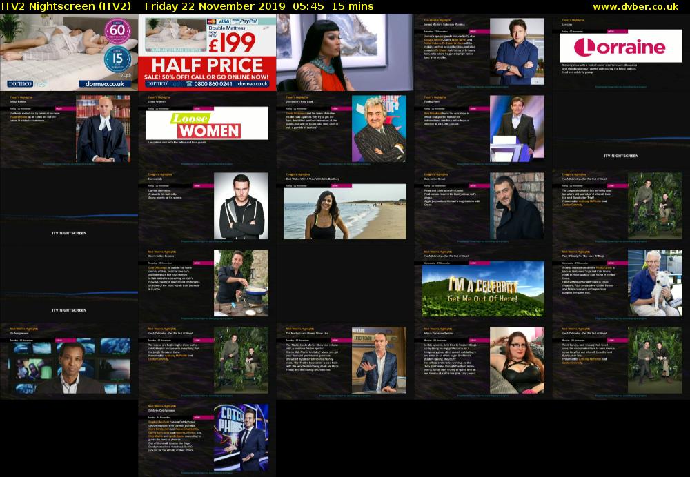 ITV2 Nightscreen (ITV2) - 2019-11-22-0545
