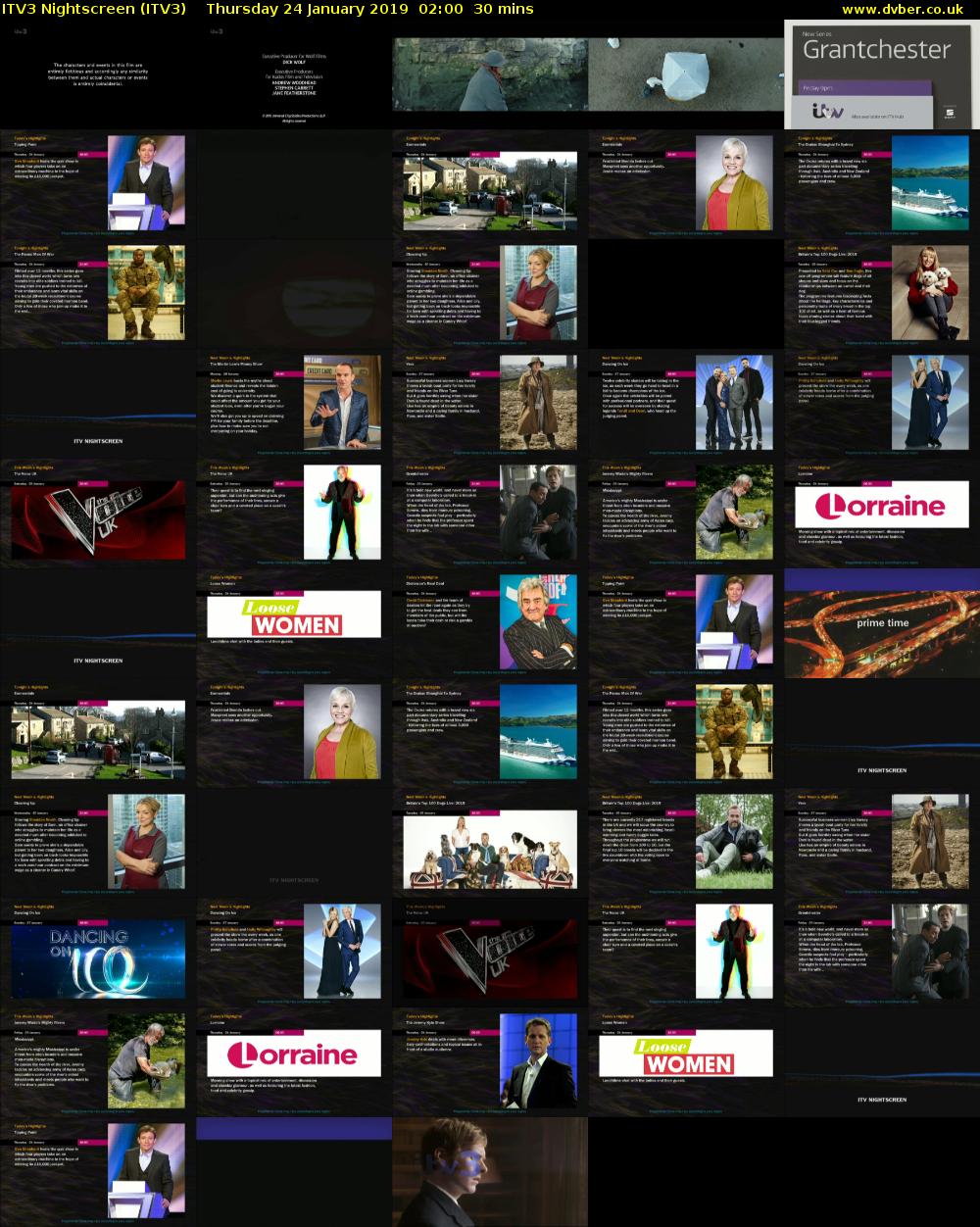 ITV3 Nightscreen (ITV3) - 2019-01-24-0200