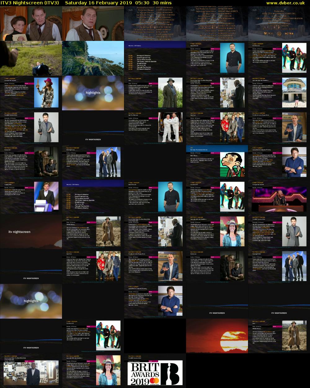 ITV3 Nightscreen (ITV3) - 2019-02-16-0530