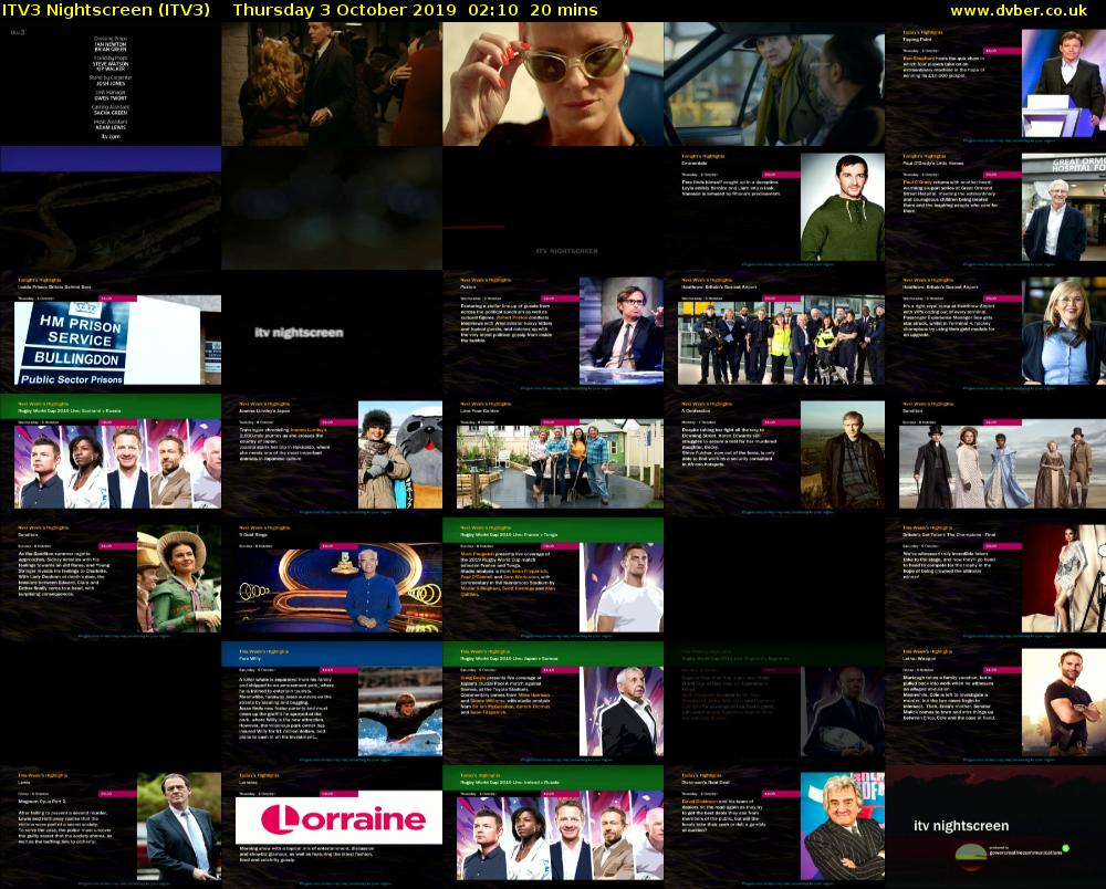 ITV3 Nightscreen (ITV3) - 2019-10-03-0210