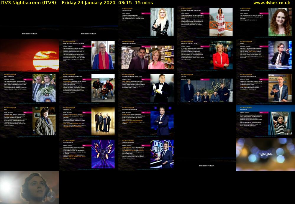 ITV3 Nightscreen (ITV3) - 2020-01-24-0315