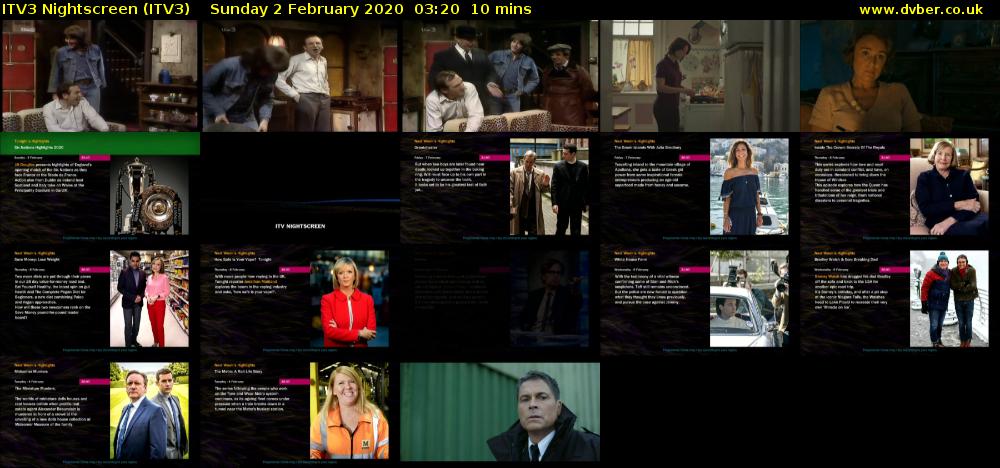 ITV3 Nightscreen (ITV3) - 2020-02-02-0320