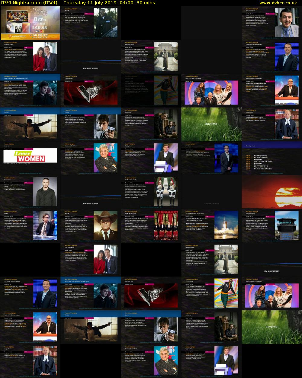 ITV4 Nightscreen (ITV4) - 2019-07-11-0400