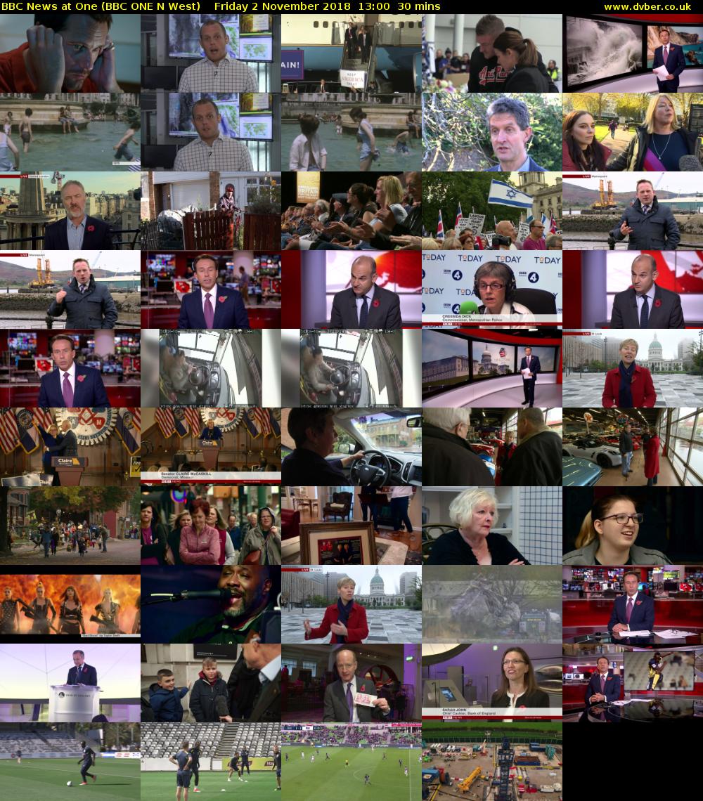BBC News at One (BBC ONE) - 2018-11-02-1300